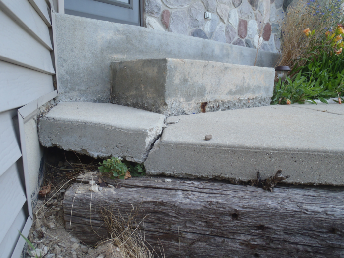 Damaged Walkway Steps Oak Creek | MudTech Midwest Concrete Repair - Mud ...